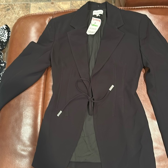 Halston Heritage | Jackets & Coats | Halston Brand New Black String Tie ...
